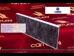 81.61910.0011 54lk0286 for shacman x3000 f2000 cab parts air conditioning filter