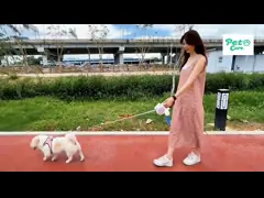 retractable personalized dog leash 360° tangle free pet leash with light