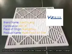 18x20x1 Air Filter Merv 9 Merv 11 Merv 13 HVAC Air Filter Dandruff And Fluff Anti Allergic