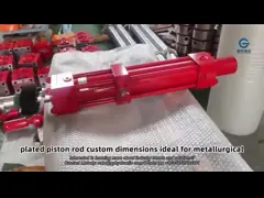 agcawc telescopic hydraulic cylinder with hard chrome plated piston rod steel material metallurgical