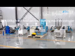 200-250kg/h electric dry type fish feed extruder with 6 molds for free