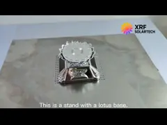 オーダーメイド ロータス ソーラー ターンテーブル スタンド ゴールド / シルバー ショーケース 360 度