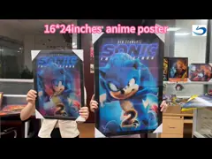 3D lenticular painting poster PET 30*40cm 5D lenticular poster tigers 3D painting with black frame for home decoration