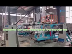 twin screw feed extruder tilapia floating fish feed production machine ce / sgs certified