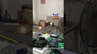 handheld single wobble laser cleaning machine for cleaning carbon steel / stainless steel