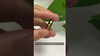 2025 wholesale 14k gold and black zirconium & titanium wedding bands & men's jewelry without fading