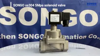 50bar stainless steel solenoid valve female thread high pressure for water gas oil