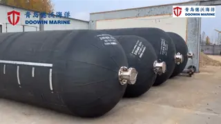 hydro-pneumatic fenders with 65:35 water-to-air ratio for submarine