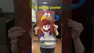 customized 3d pet lenticular poster printing 3d painting with black ps frame for home decoration