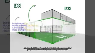 2025 new high-quality panoramic glass panel tennis court, manufacturer custom sales