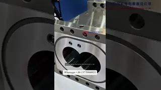 plastic granulation twin screw extruder lined barrels oem  hole diameter φ71.8mm center distance 60m