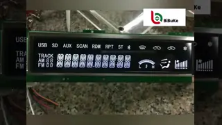 RGBカラーLEDバックライト付き半透過型カスタムセグメントLCDディスプレイ