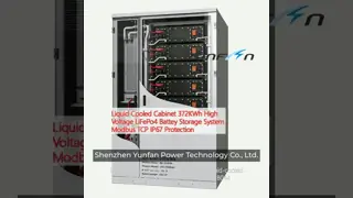 liquid cooled cabinet 372kwh high voltage lifepo4 battey storage system modbus tcp ip67 protection
