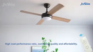 decorative ceiling fan 48 inch classic ac motor with 4 wood look mdf blades integrated led light