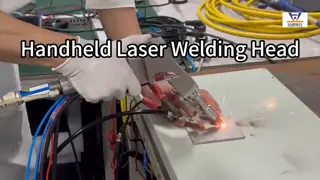handheld double wobble laser welding head with 60° and 45° reflective lenses