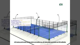 professional manufacturer paddle tennis sport equipment 20*10m panoramic padel court
