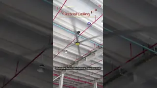 7300mm/24ft industrial ceiling fan for high air volume/w 10m3/min in industrial environments