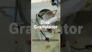 red color disc granulator machine for organic fertilizer processing plants