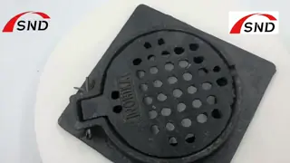 slanted and optimized openings cast iron gully grate with self-cleaning design