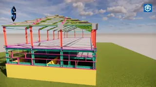 q235b astm a36 prefabricated steel cow shed with q355b beams 20lb roof load