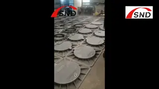 850*850mm d400 ductile iron manhole cover with rubber gasket and integral structure