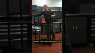 black 4 layer folding mobile steel shelving unit paint spraying