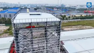 hot rolled steel q235 q345b prefab steel warehouse with h beam portal frame