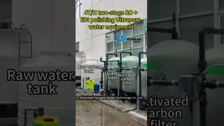 4tons/hour two stage ultrapure water machine with ro and edi for optoelectronics