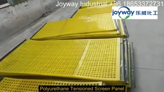 tensioned  urethane coated sieve plate for stone screening