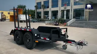 heavy duty tandem trailer black road roller trailer 3000kg load