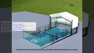 anti-corrosion padel court steel roof for sports project installation