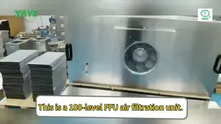 Custom Design FFU Fan Filter Unit with Class100-1000 Purification 1175*1175*250mm and 0.45 M/s Wind Speed