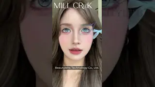 blue pink hema natural eye contacts 365 days 8.5mm base curve natural looking colored contacts