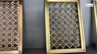 twill weave wire mesh panels decorative metal mesh panels golden red