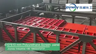 610*610mm polyurethane modules screen panel standard rail type with self-cleaning