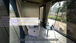futuristic curved design space capsule house with lightweight aluminum shell for 20-30% rental yield