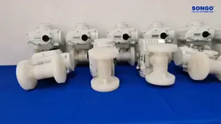 plastic flange motorized actuator valve acid resistant pph pvdf cpvc upvc frpp