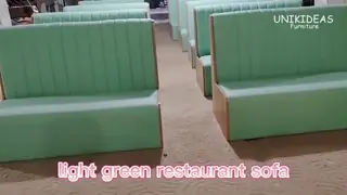 double side high back commercial cafeteria furniture leather restaurant booth seating