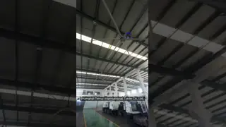 powerful industrial ceiling fan with advanced brushless ec motor and impressive 7300mm diameter