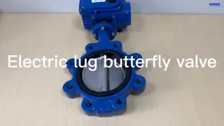 lug wafer motorized actuator valve dutile iron ptfe seal electric 4-20ma 24vdc