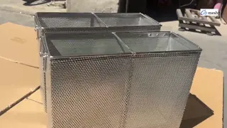 medical sterilization metal mesh basket barbecue stainless steel mesh basket
