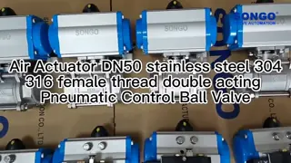 ppl seal pneumatic actuator ball valve ss304 female thread 2 way 3 piece for steam 200degree