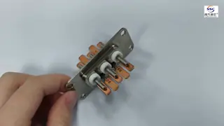 10 pins core copper-plated-tin hermetic seal terminal with double soldering pads made by glass-ceram