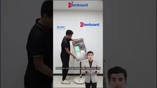 qtenboard large size stand rollable smart touch screen android 32'' inch