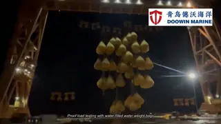 water filled water weight bags yellow for crane proof load testing