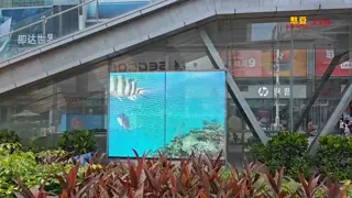 rgbw p20 flexible transparent led film screen for retail store / shopping mall