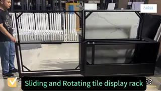 1200 x 1200mm tile display stand sliding out  customizing logo rotating display stand
