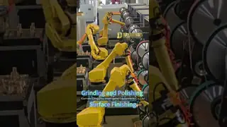 fully automatic robot grinding polishing machine for metal shells motor engine casing