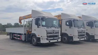 hino 700 truck mounted mobile crane , xcmg 12ton gsqs300-5 straight crane