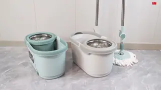 household 360 rotating spin mop and bucket stainless steel rod + microfiber cloth head
